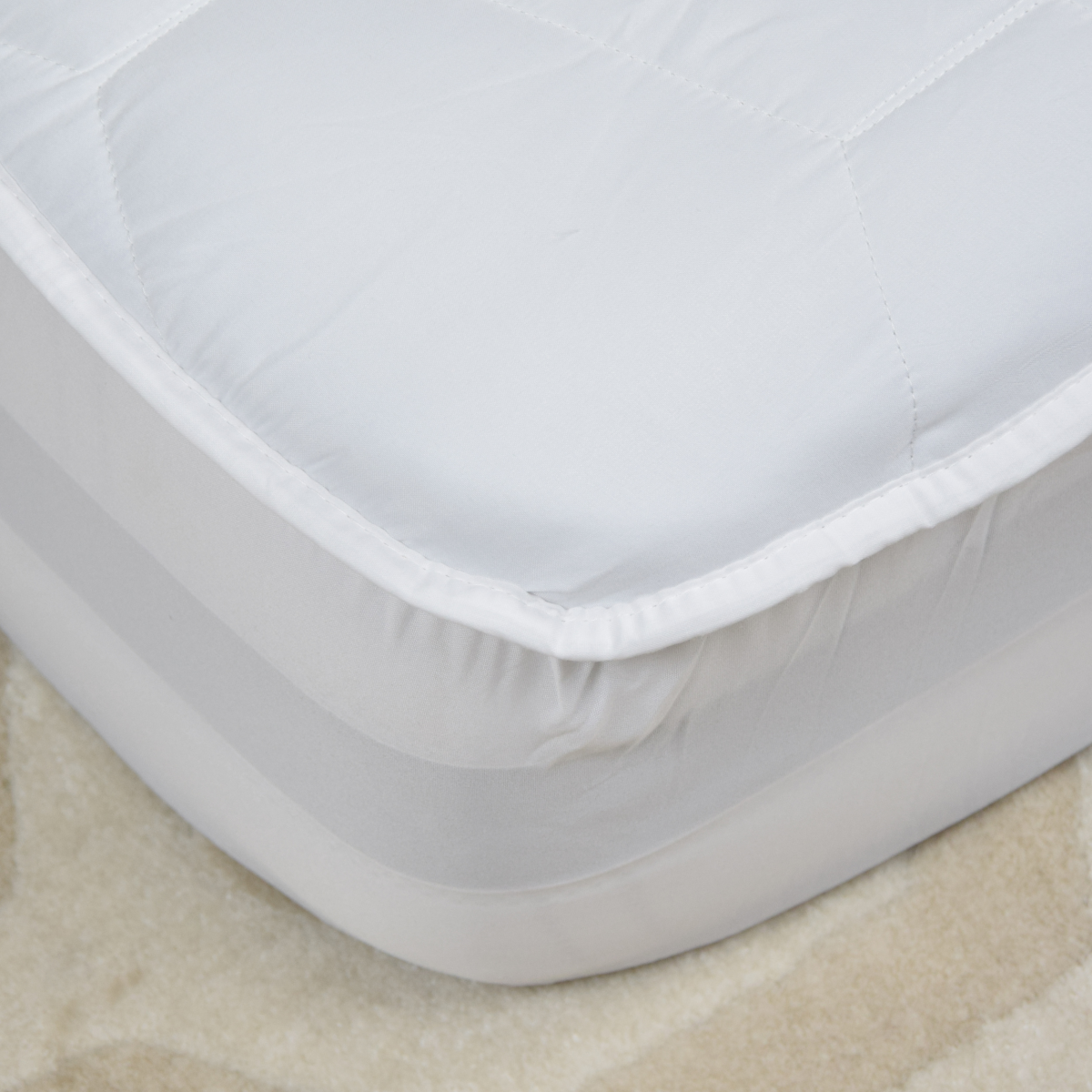 Padded Mattress Protector Single 105 White | Superdecor